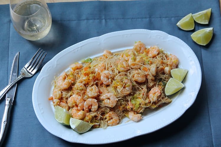 Filipino Pansit with Shrimp & Lime + How To YouTube Video - South ...